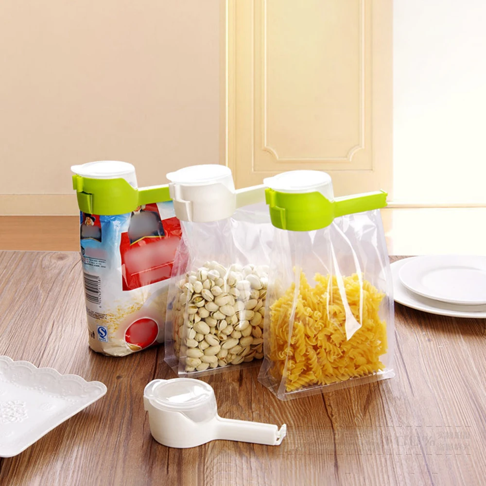 Food Storage Seal With Dumping Port, Food, Chip Bag Clip, Plastic Cover ...