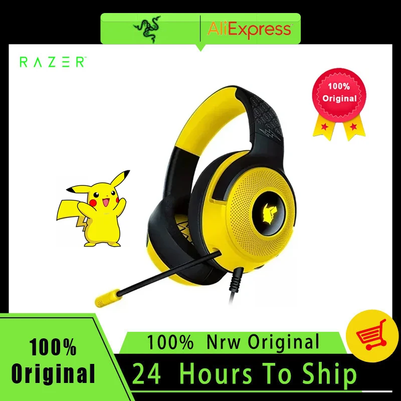 Razer-Pokemon-Pikachu-Limited-Edition-Kraken-V3-PC-Wired-USB-Gaming ...
