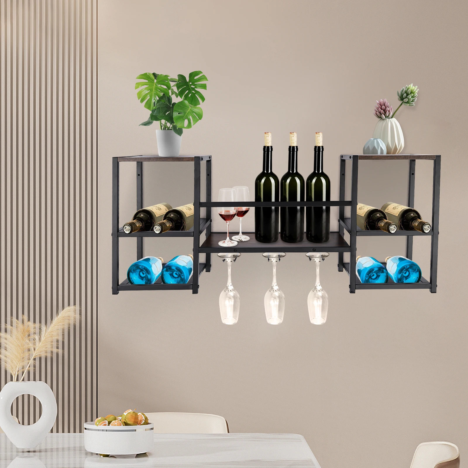 Wall-Mounted-Wine-Storage-Rack-Display-Rack-para-casa-Bar-Sala-de ...