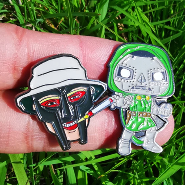 MF Doom 'Rainbow Iron Mask' Enamel Pin Distinct Pins, 47% OFF