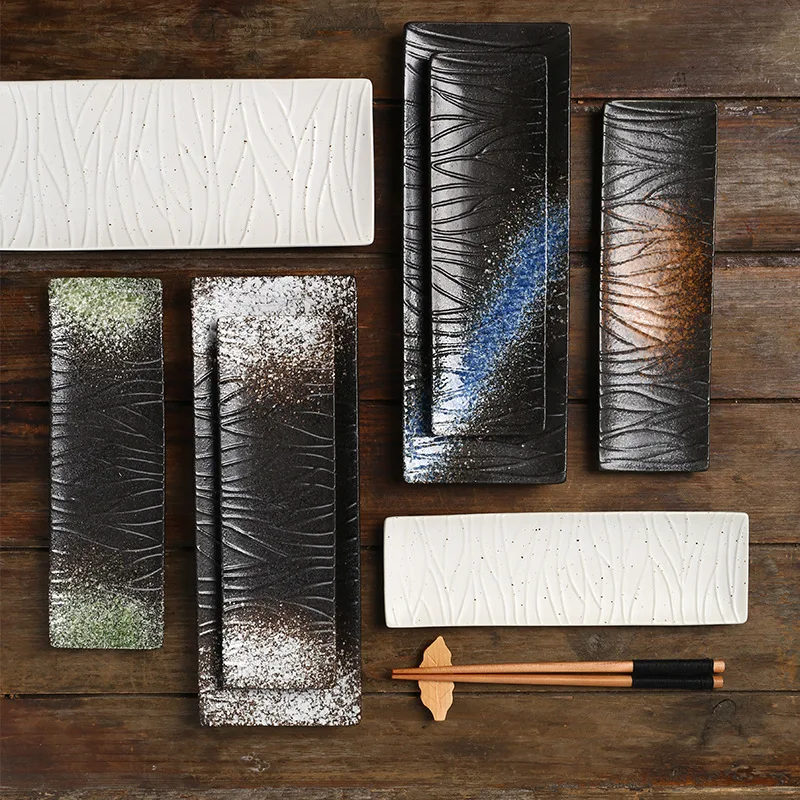 Ceramic-sushi-plate-Japanese-ceramic-tableware-Hotel-household-fish ...