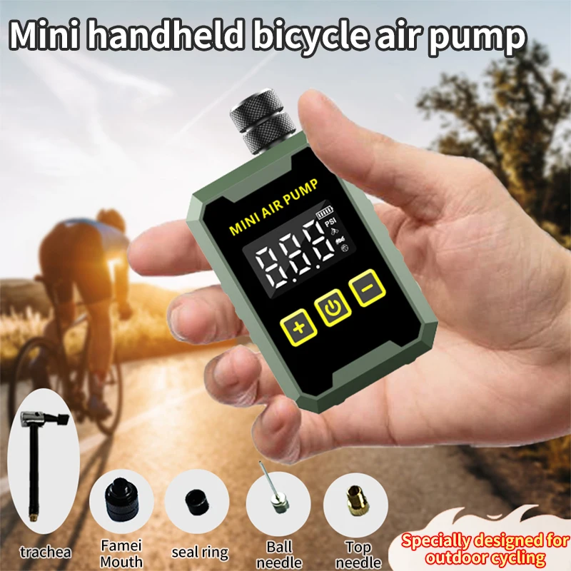 Mini-Electric-Bike-Pump-150PSI-Powerful-Air-Compressor-Pressure-Display ...