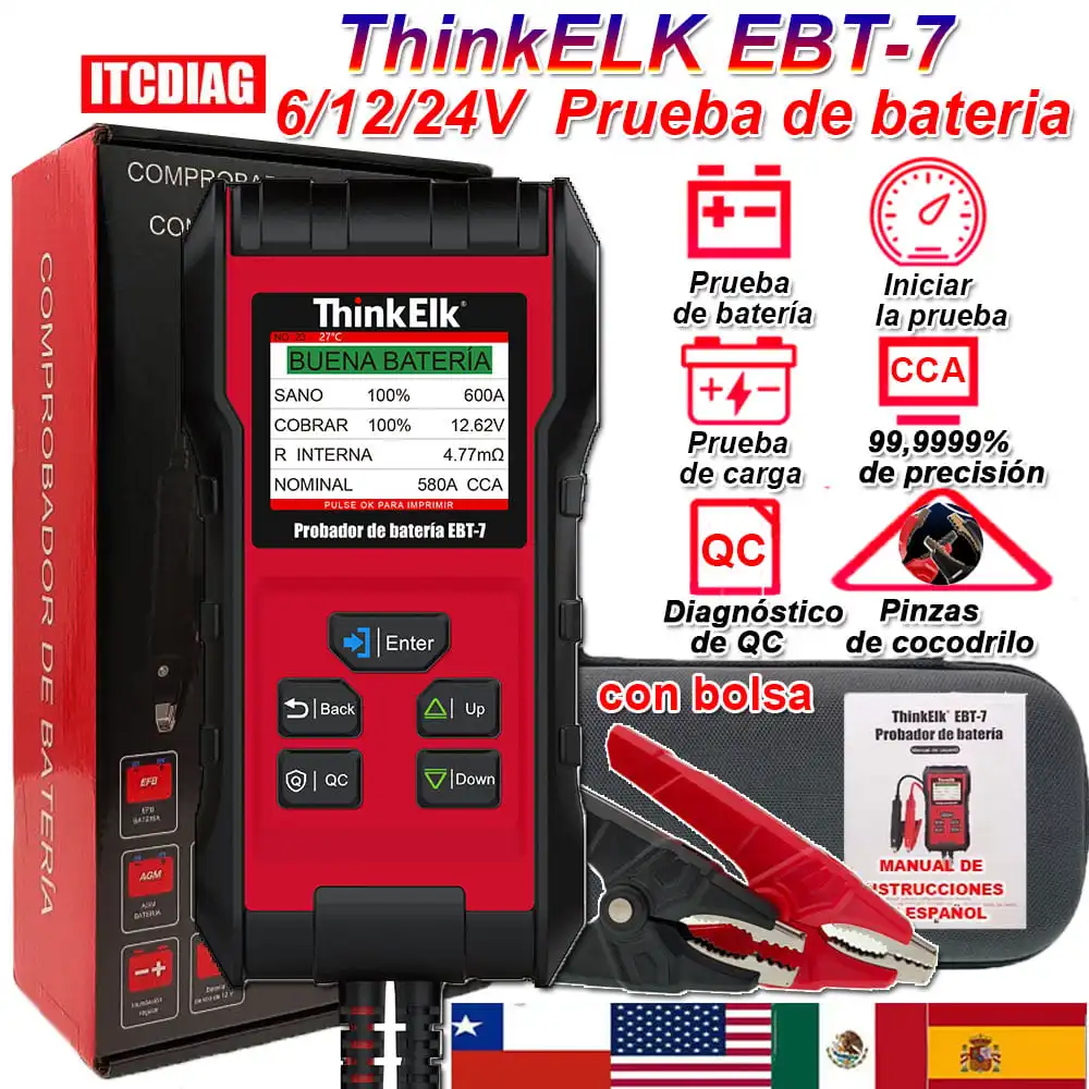 2025 ThinkElk EBT-7 Car Battery Tester Battery Analyzer EBT-7 6V 12V ...
