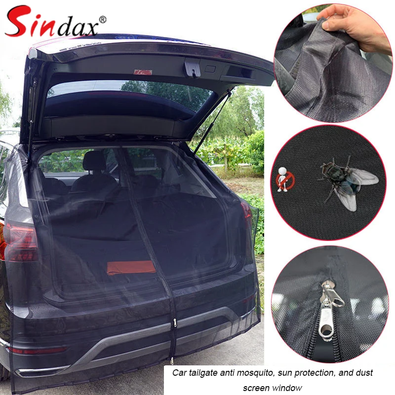 SUV Trunk Tailgate Mosquito Net Magnetic Curtains Car Sunshade Screen ...