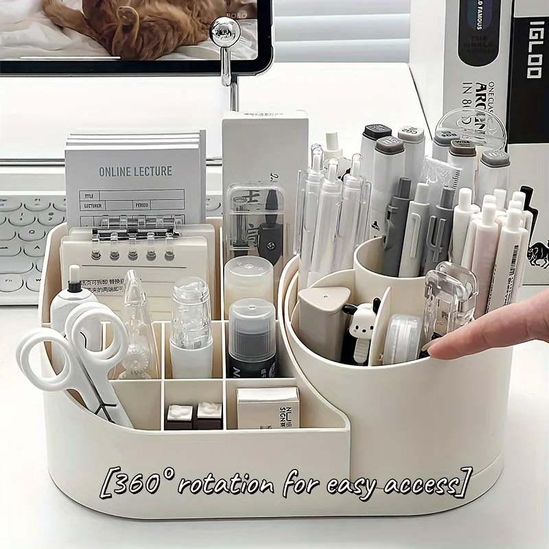360 Degree Rotating Organizer Stationery Organizer: A Game-Changer for ...