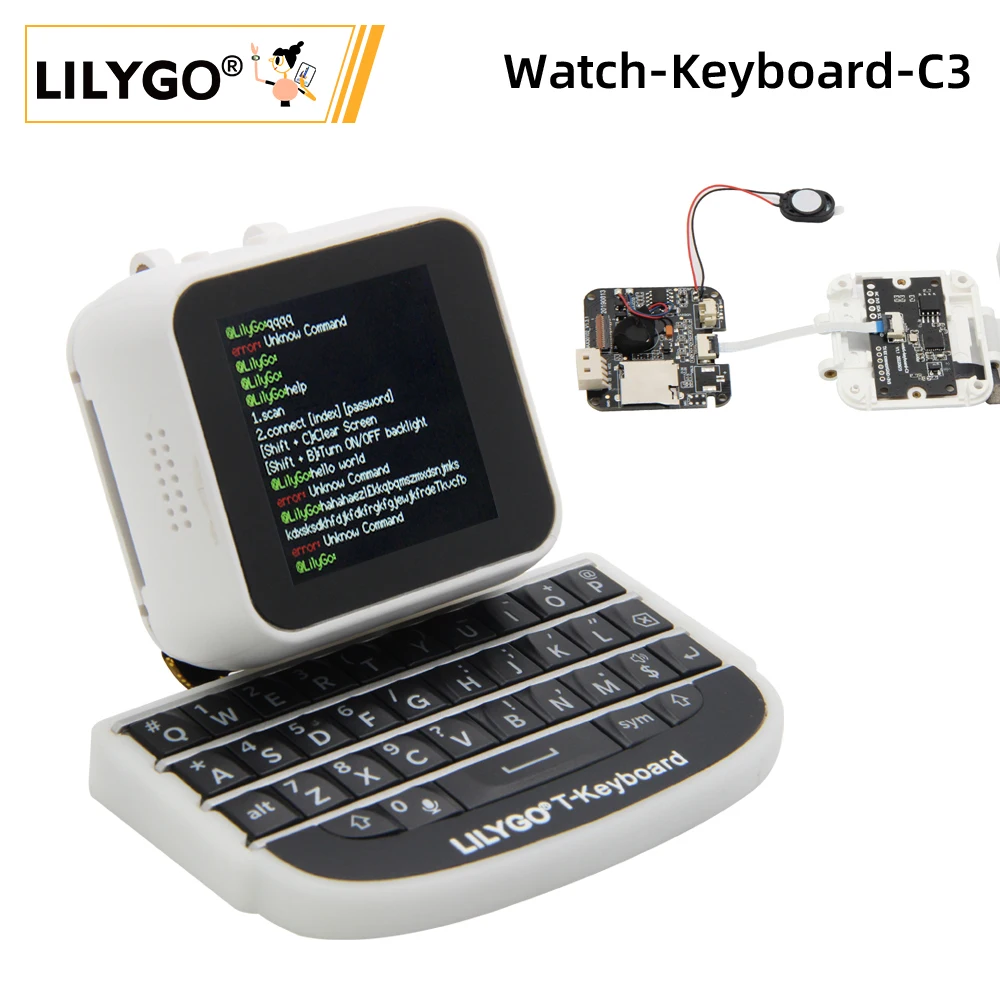 LILYGO® Watch-Keyboard-C3 V1.0 ESP32-C3 T-Watch Expansion Module QWERTY Bluetooth Wireless MINI ...