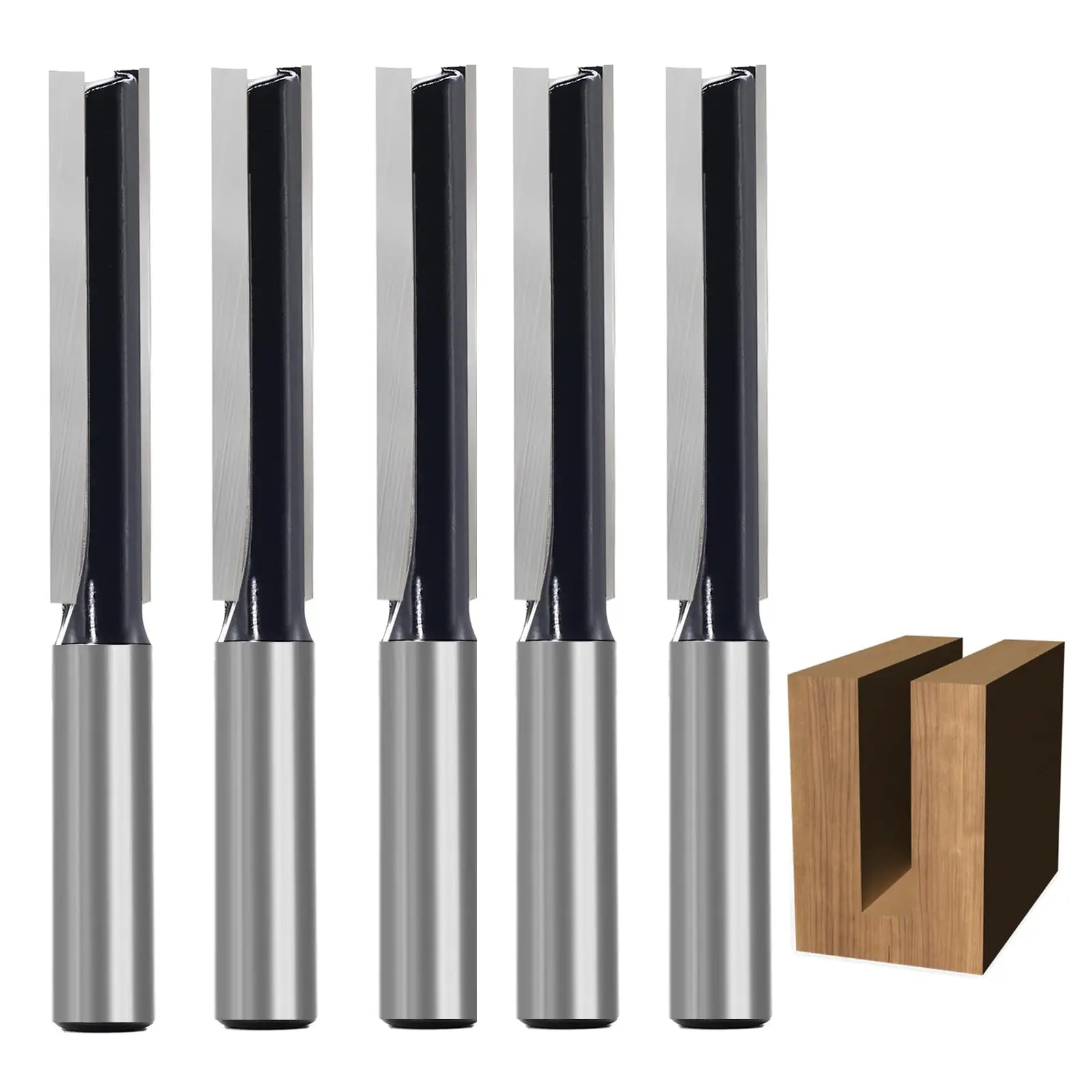 1pc 1/4"Shank Straight Router Bit Double Flute Straight Bit Dado ...