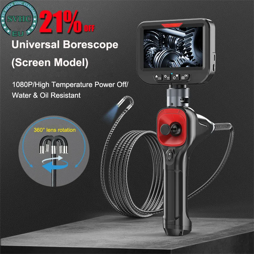 360 Articulating Borescope 4-Way Joystick Articulation Inspection ...