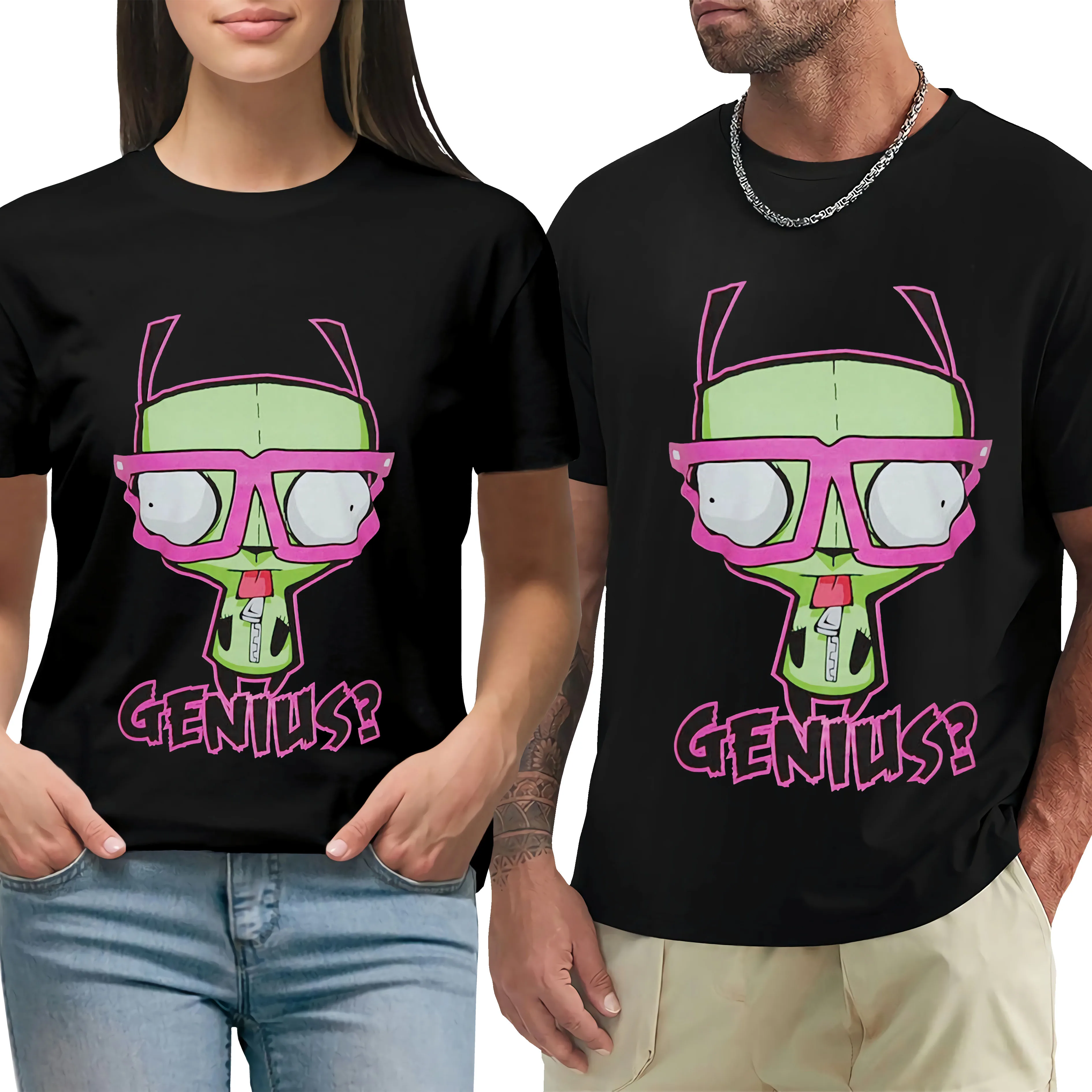 Camiseta juvenil Invader Zim Gir Genius Duh|Camisetas| - AliExpress