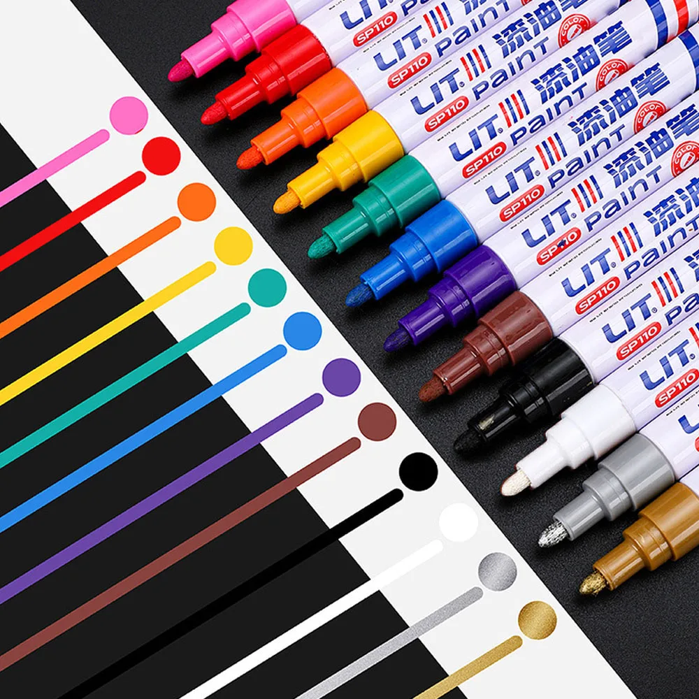 Waterproof-Car-Paint-Pen-Wheel-Tire-Oily-Painting-Marker-Touch-Up-Fill ...