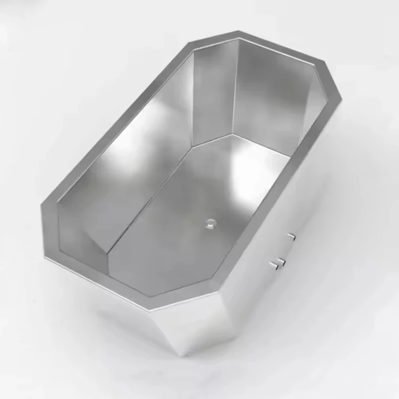 High-quality custom double-layer cold plunge tub with lid 304 stainless ...