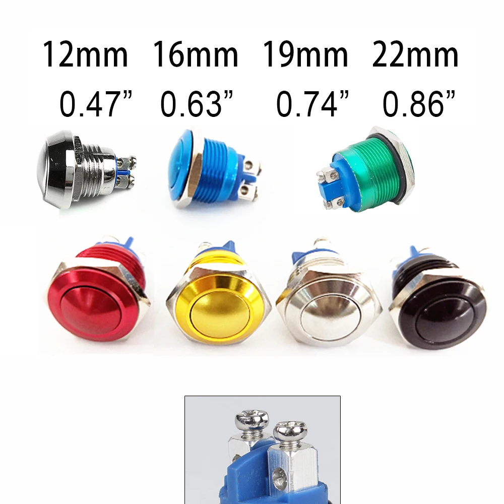 Screw Electronic Button Switch Metal Pressure Switch Waterproof ...