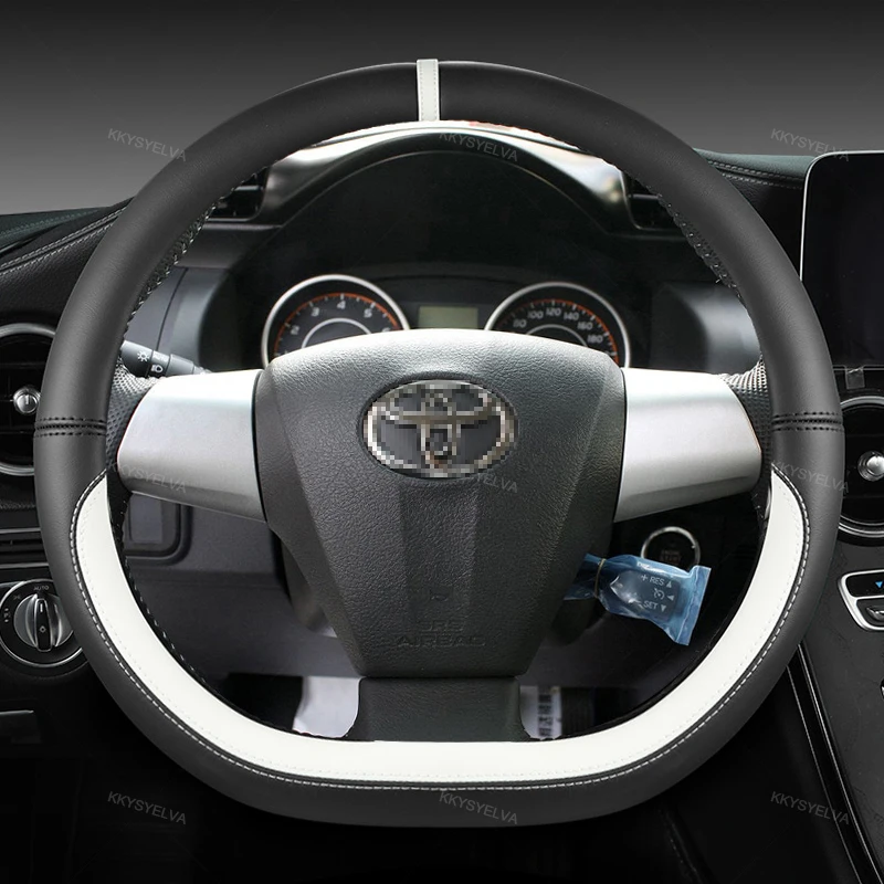 Car Steering Wheel Cover Microfiber Leather For Toyota Wish Auto ...