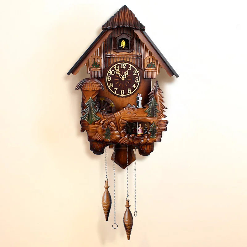 Classic-Vintage-Cuckoo-Clock-Retro-Wood-Unusual-Creative-Wall-Clock ...