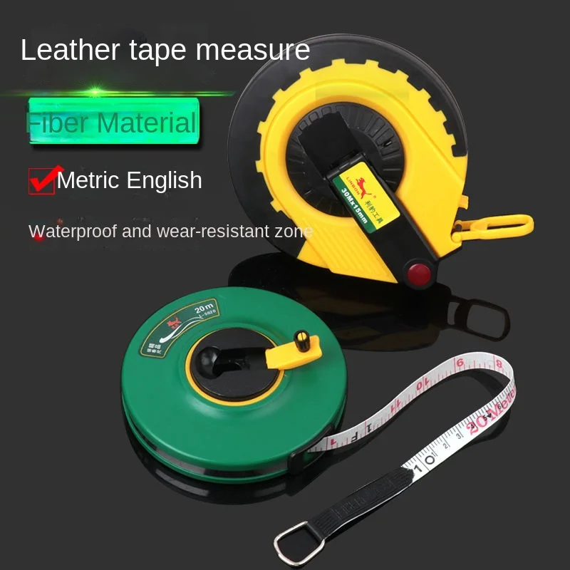 LINBON-20-30-50M-Tape-Fiberglass-Tape-Measure-Circular-Leather-Tape ...