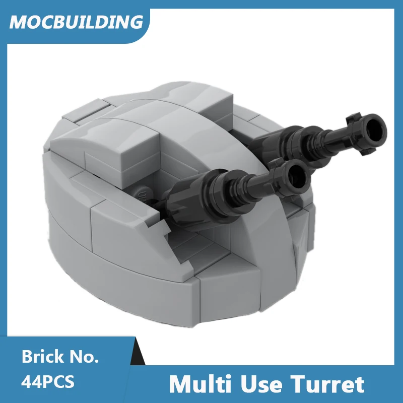 Moc Building Blocks Military Multi Use Turret Model Diy Assembled ...