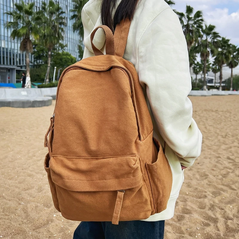 Mochilas-coreanas-de-lona-de-gran-capacidad-para-mujer-morral-Kawaii ...