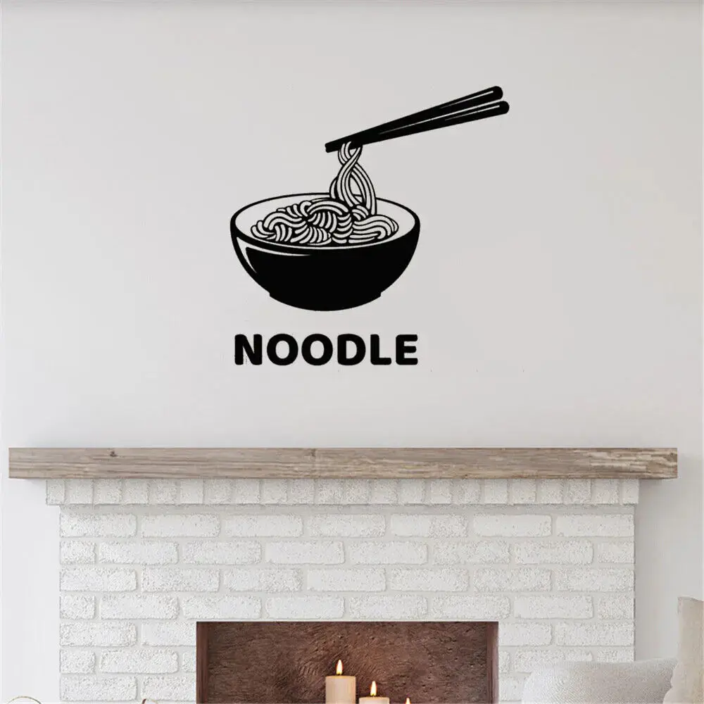 Noodle Wall Decal Oriental Food Wall Stickers for Japanese Restaurant ...