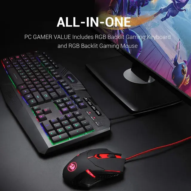 Redragon Keyboard, Mouse Combo Set – Power Tech Gadgets