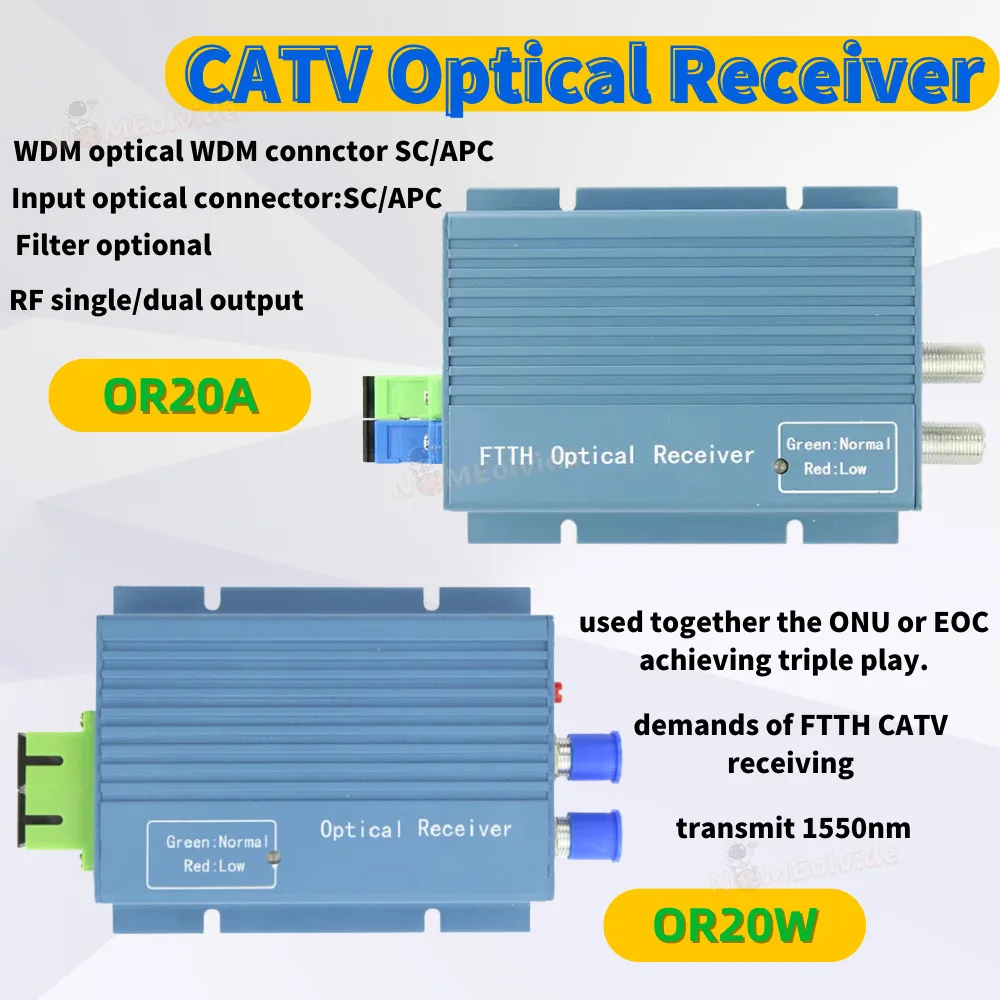 Optical Receiver With 2 Output Wdm For Pon Or20a Or20m Catv Gpon Wdm Sc Apc Optical Node With ...