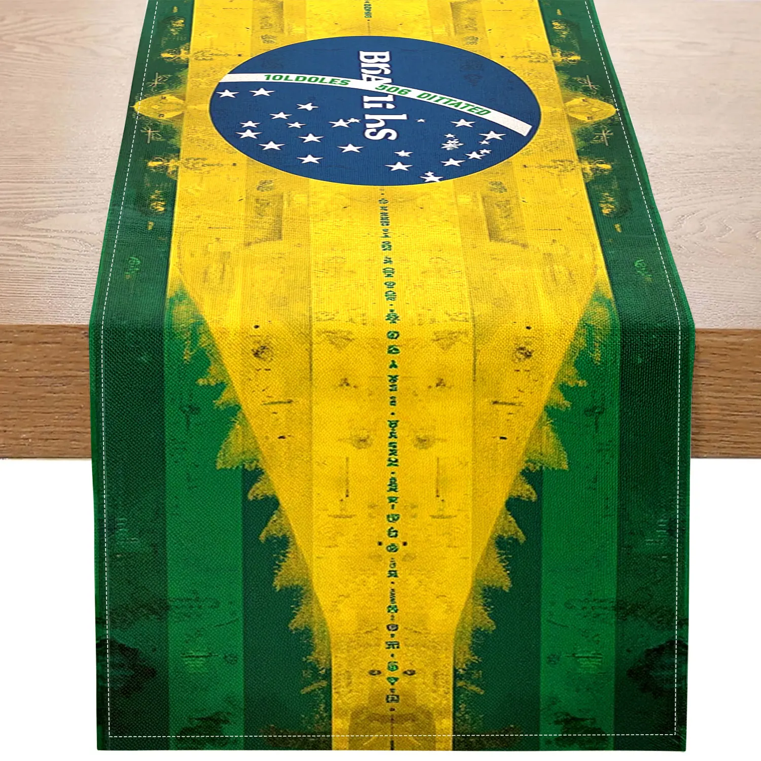 1 Piece of Brazilian Style Theme Table Flag, Brazilian Flag Elements ...