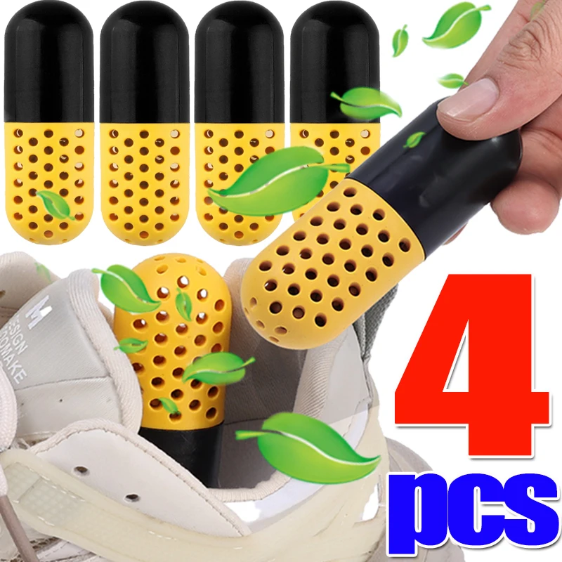2/4PCS Shoes Deodorant Creative Capsule Shaped Shoe Freshener Portable ...