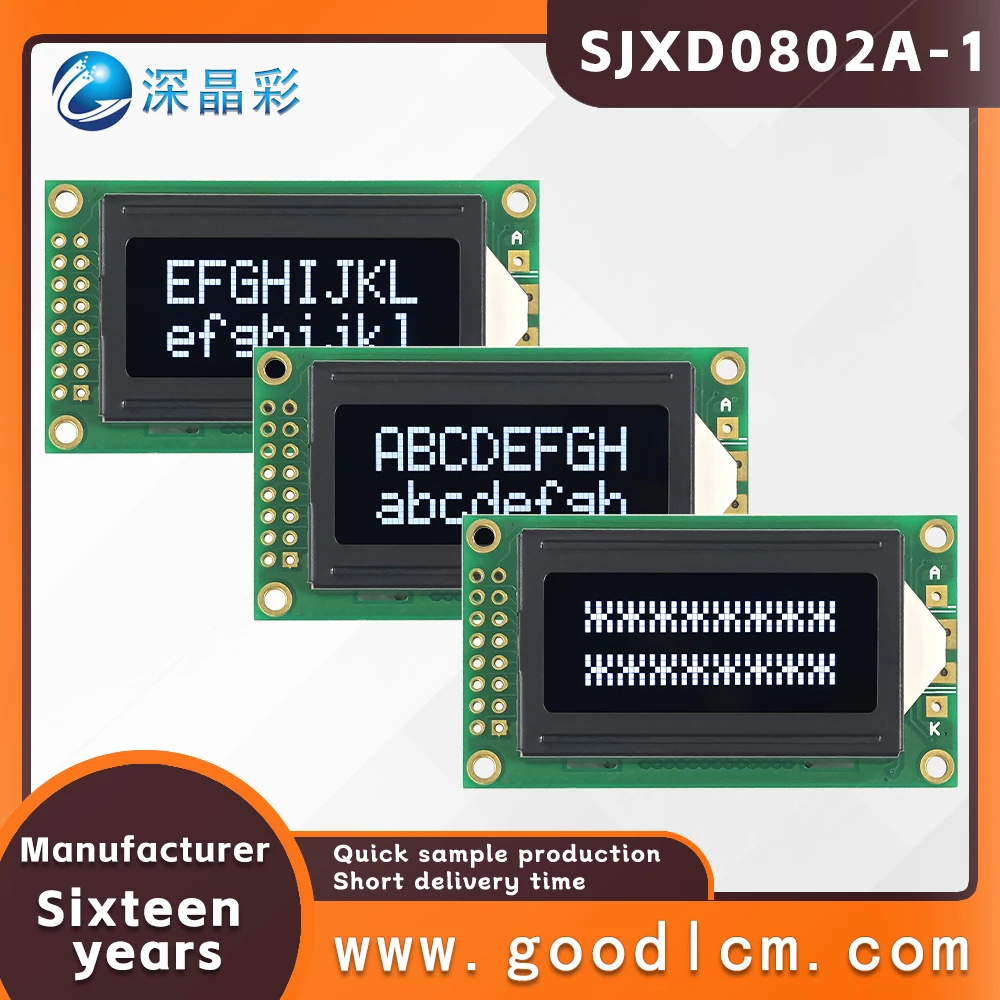 Industrial-control-Russian-characters-LCD-0802-display-screen-JXD0802A-1-VA-White-Negative-8X2 ...