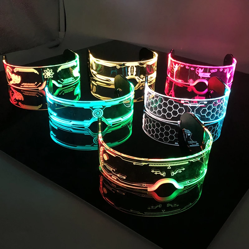 Fashion-Luminous-Decorative-Glasses-Neon-Party-Decoration-LED ...