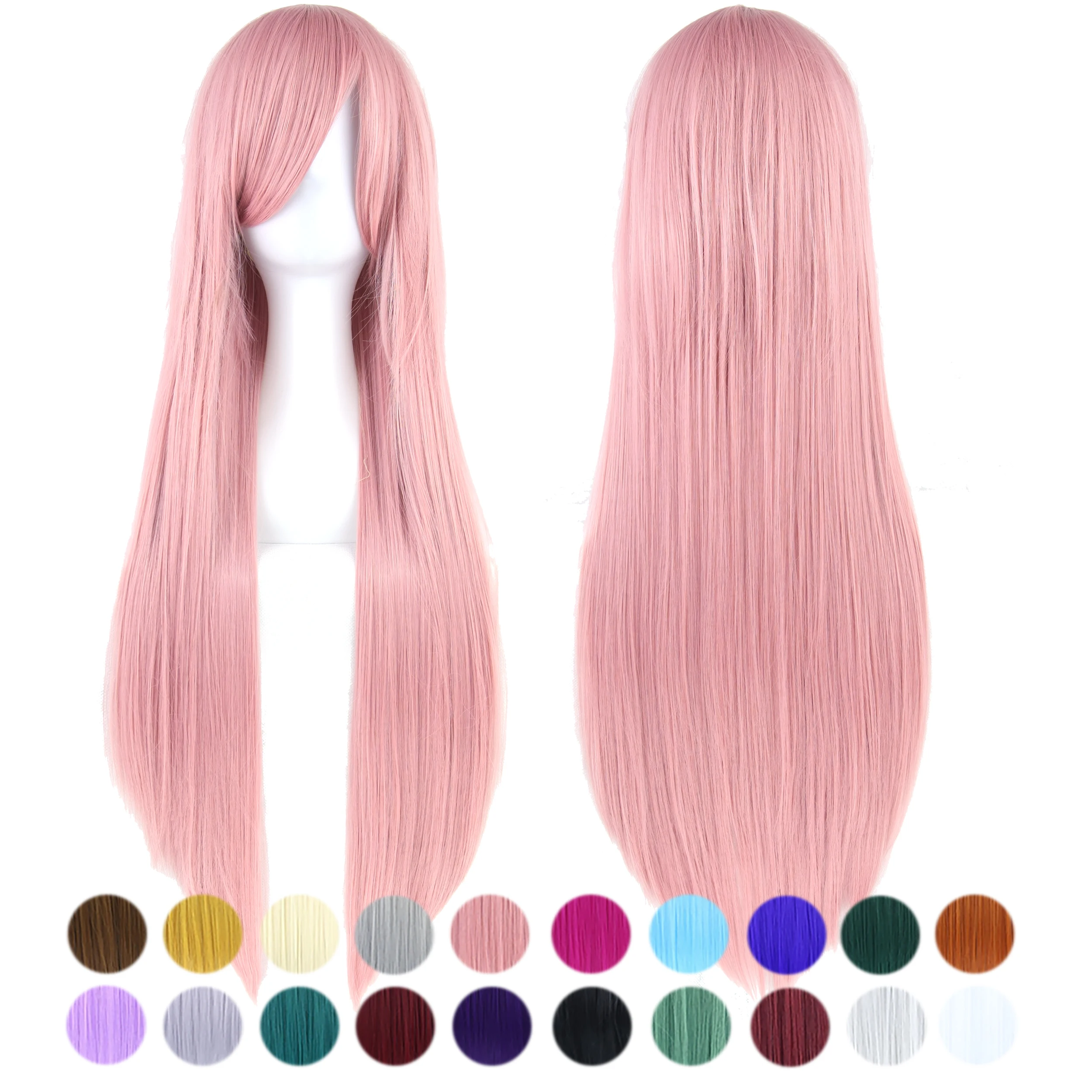 Soowee Peluca de cabello sintético para mujer, 30 colores, 80cm, largo ...