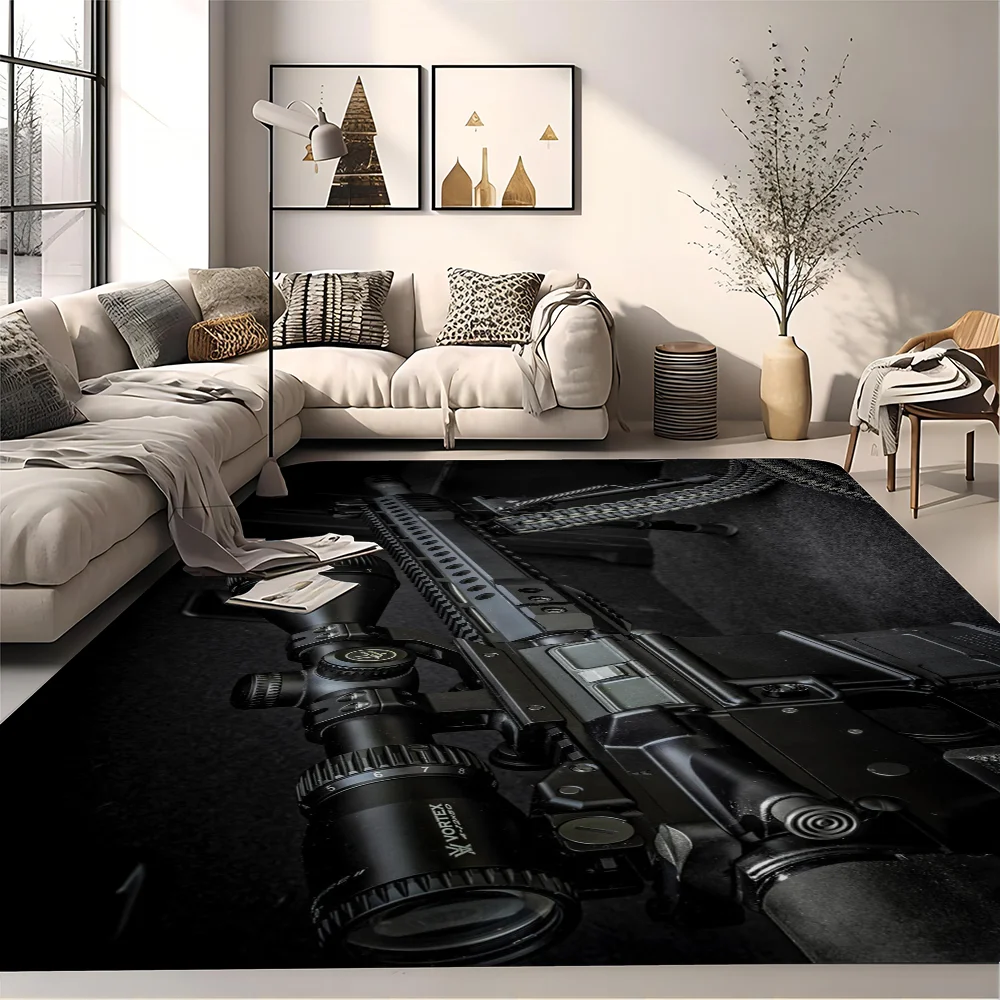 Rifle-Pistol-Revolver-Gun-AK47-Floor-Mat-Bathroom-Mat-Kids-Room-Bedroom ...