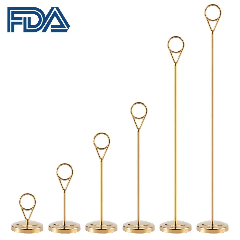 Stainless Steel Menu Card Holder Clip Table Number Holder Wedding Hotel ...