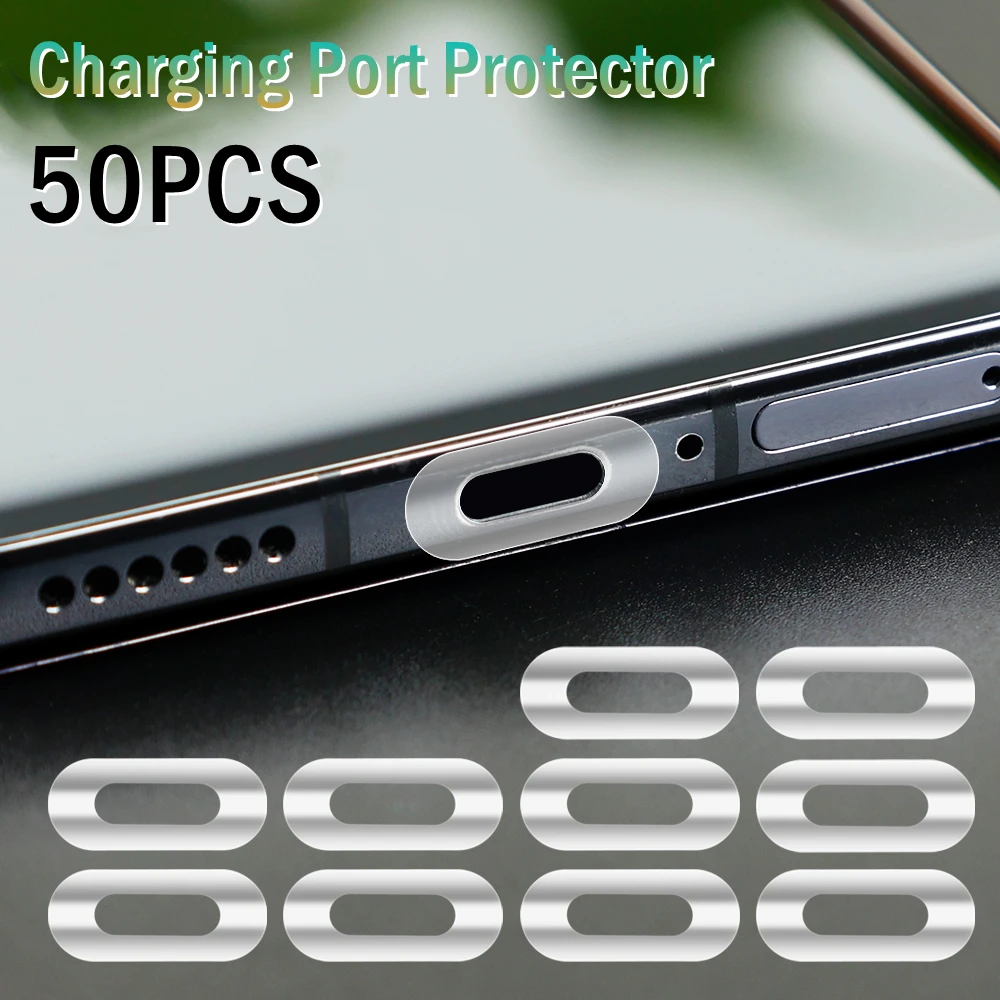 50pcs Universal Charging Port Protective Film Matte Sticker For Iphone ...