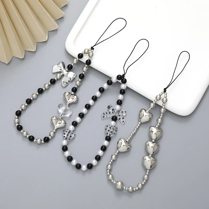 Creative-Bow-Heart-DIY-Handmade-Beaded-Phone-Chain-Anti-Drop-Phone-Case ...