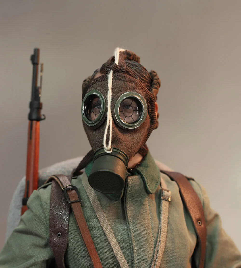 1/6 DID D11014 Soldier Doll Action Mini Toys Model Gas Bottle Mask Dog ...