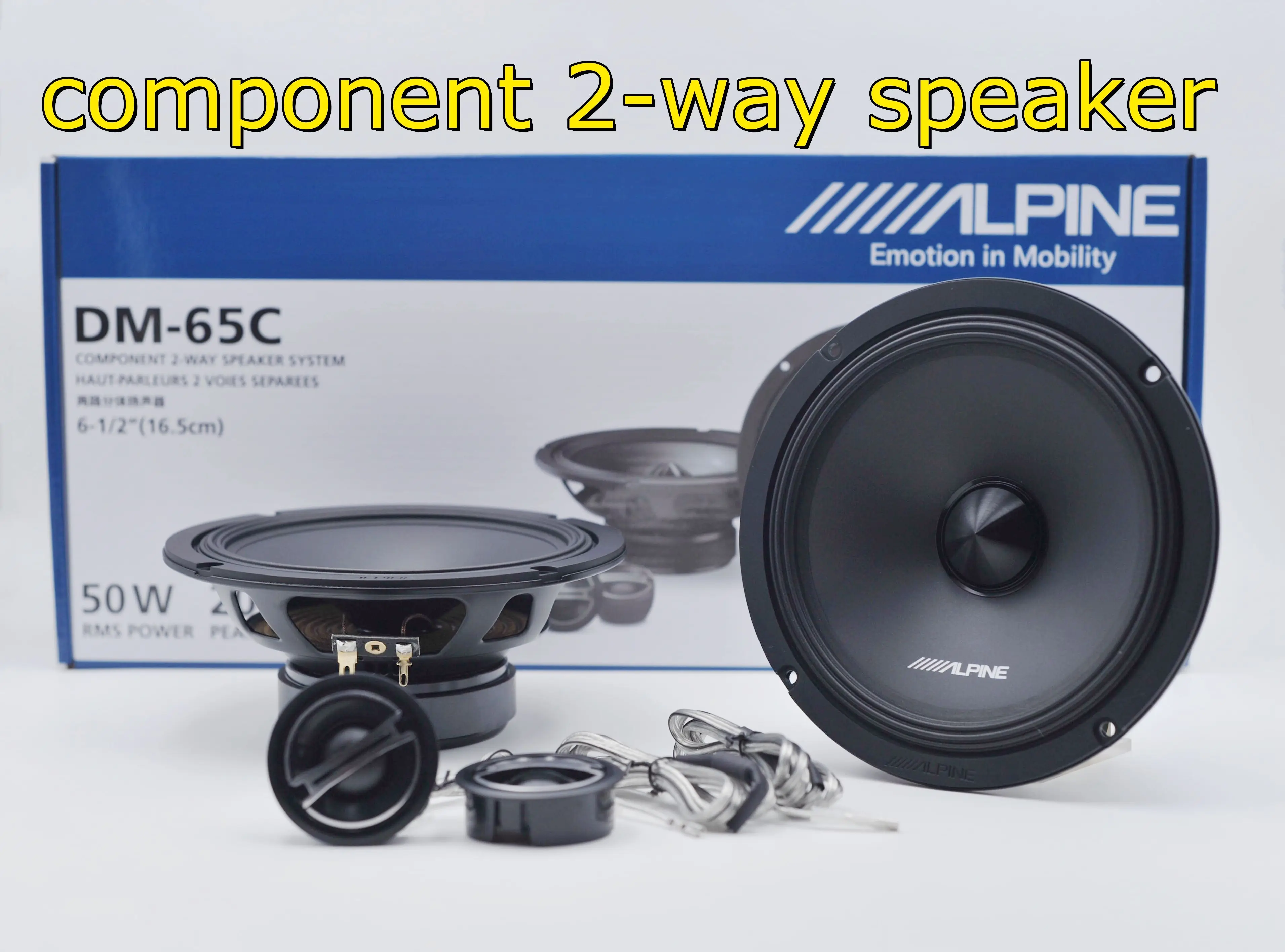 ALPINE-Car-audio-two-way-split-speaker-200W-tweeter-speaker-medium-bass ...