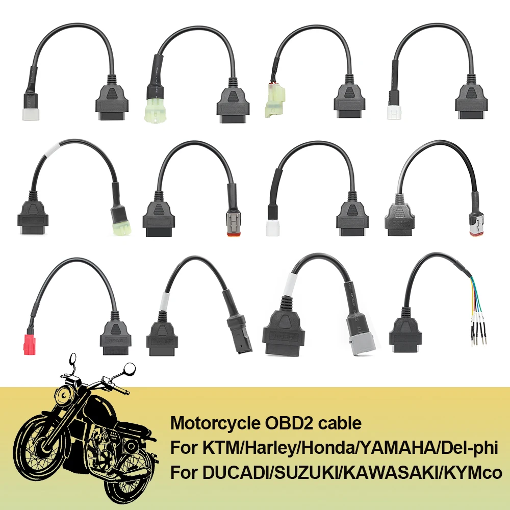 For KTM OBD2 Connector Motorcycle Motobike For YAMAHA For HONDA Moto ...