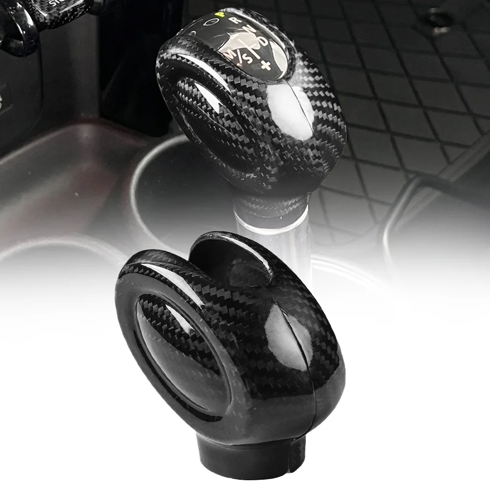 Car-Gear-Shift-Knob-Cover-Trim-Sticker-Carbon-Fiber-For-Mini-For-Cooper ...