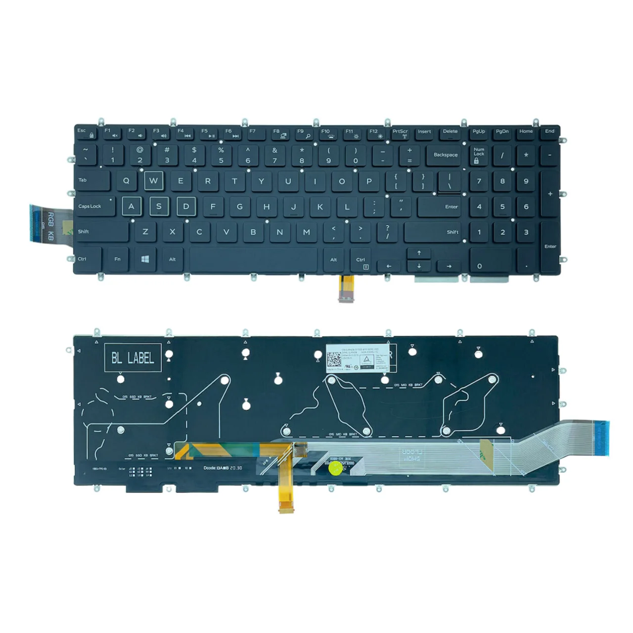 New US Laptop RGB Backlit Keyboard For Dell G3 3590 3579 3779 G5 5587 ...