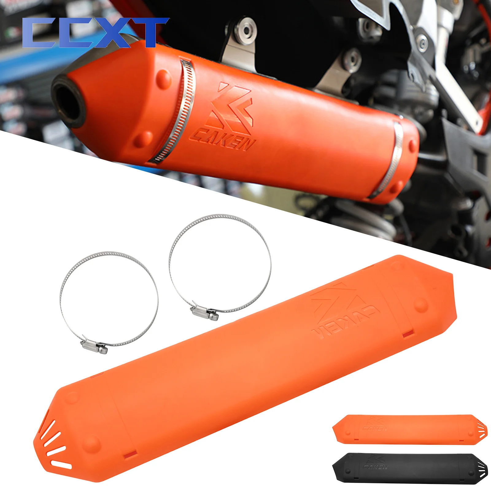 Motorcycle-Motocross-Muffler-Exhaust-Pipe-Shield-Protector-Guard-For ...