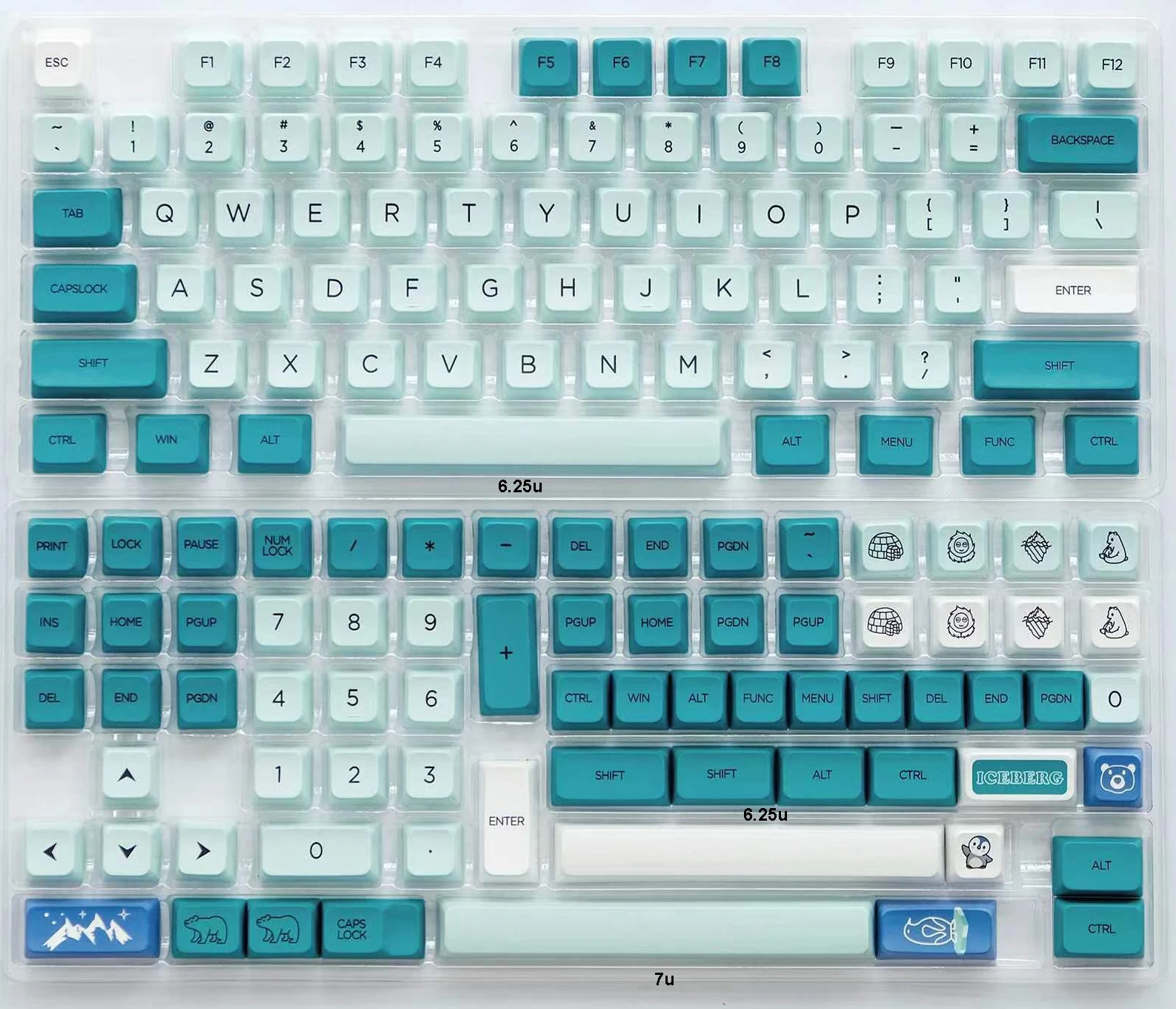 Snowy-Alps-XDA-or-MDA-Keycaps-PBT-Dye-subbed-for-Cherry-MX-Switches-of ...