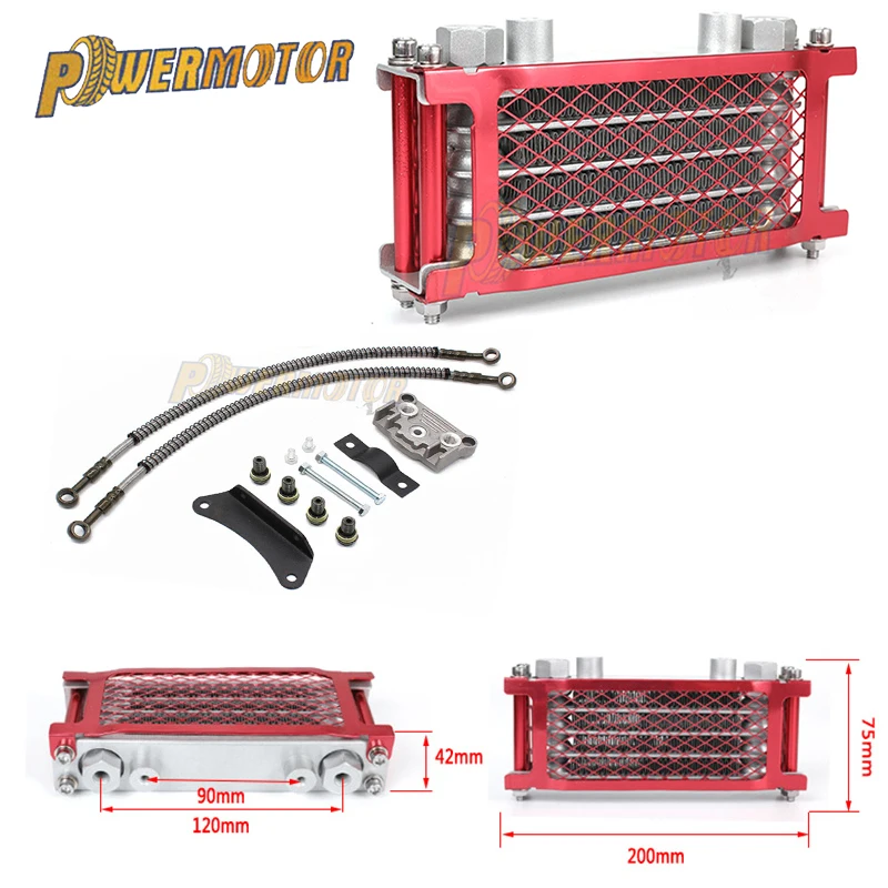Pitbike-125cc-Oil-Cooler-Cooling-110CC-140CC-Aluminium-Universal ...