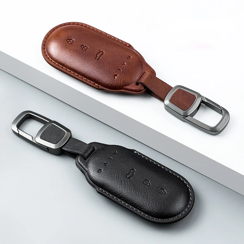 Leather Car Smart Key Case Cover for Aito M5 M7 2022 3 Buttons Remote ...