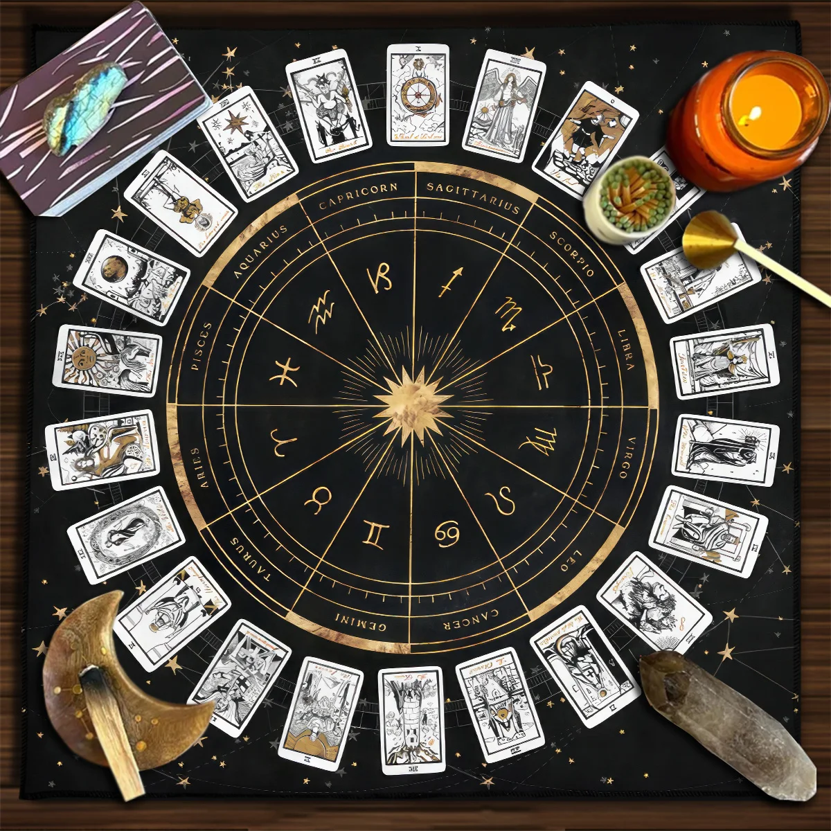 Tarot-Card-Tablecloth-For-Spread-Tarot-Reading-Cloth-12-Constellations ...