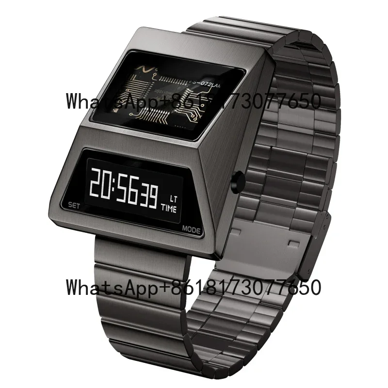 Men's Unique Retro-Futuristic Punk Style S3000 LED Electronic Watch ...