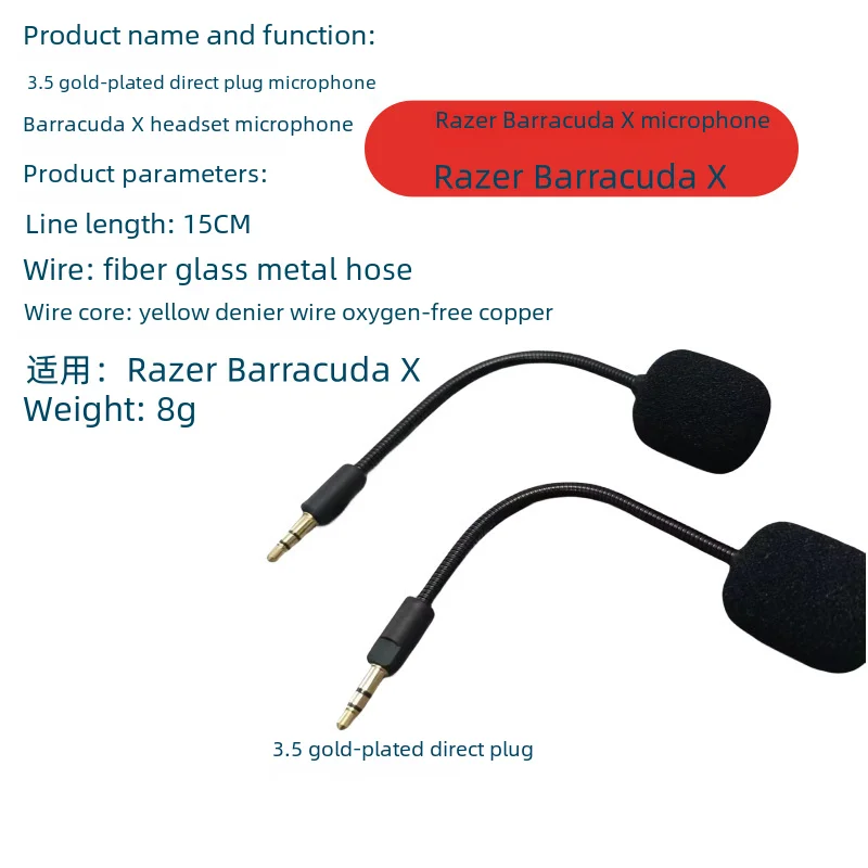 Razer-Barracuda-X-Gaming-Headset-Microphone-Replacement-Mic-Repair ...