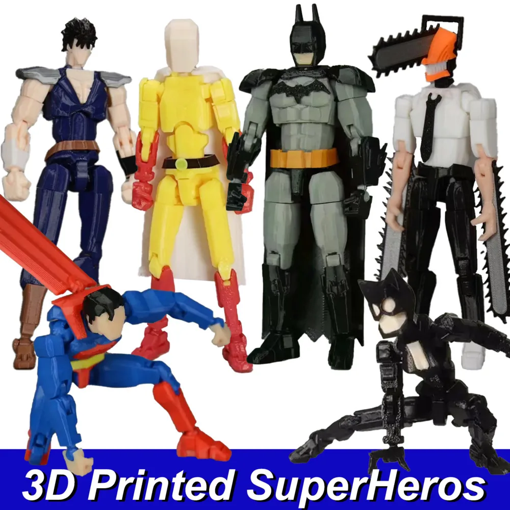 3D-Printed-Superheroes-Anime-Multi-Jointed-Shapeshift-Character-Toys ...