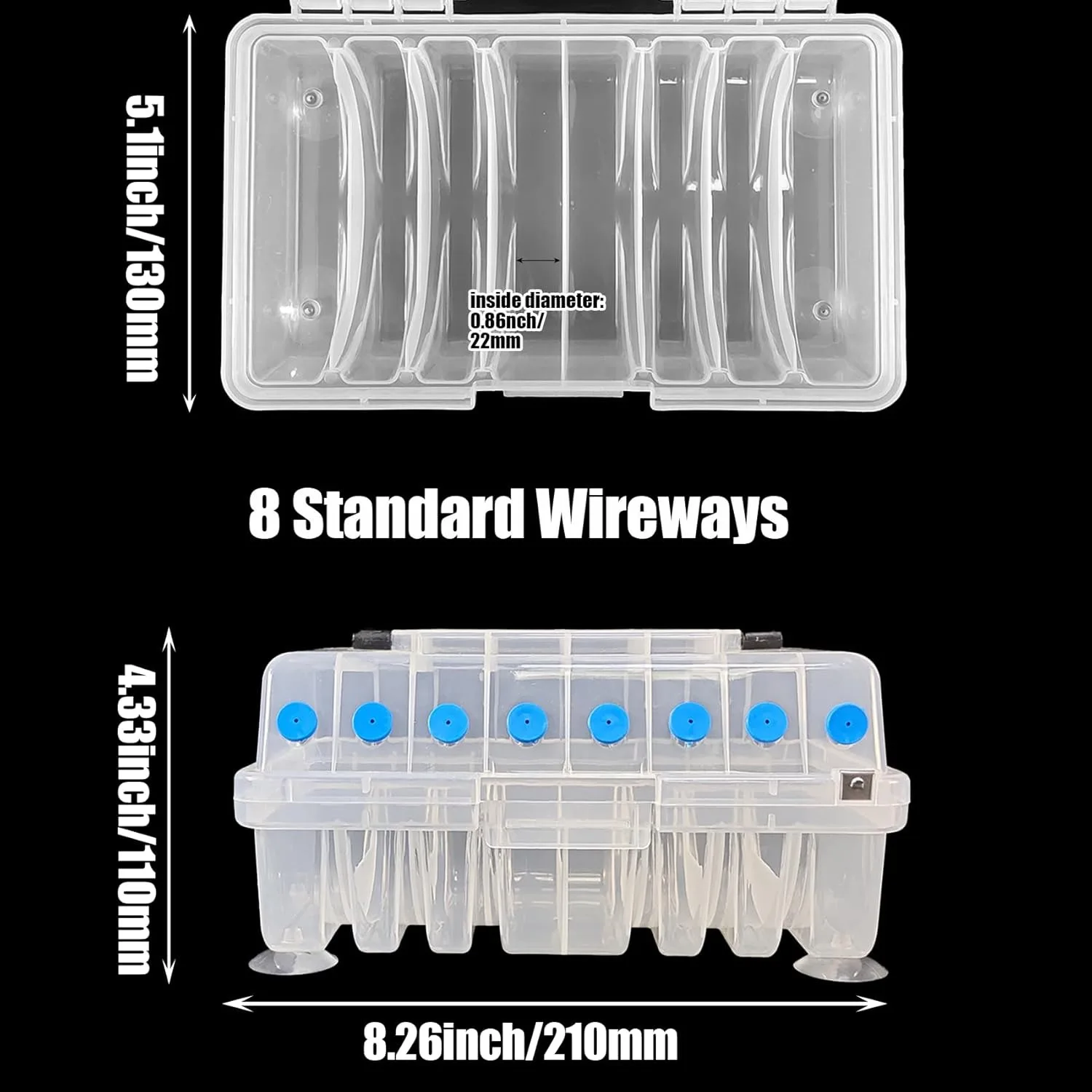 Durable Waterproof Fishing Line Organizer Box 6 Spool Capacity ...