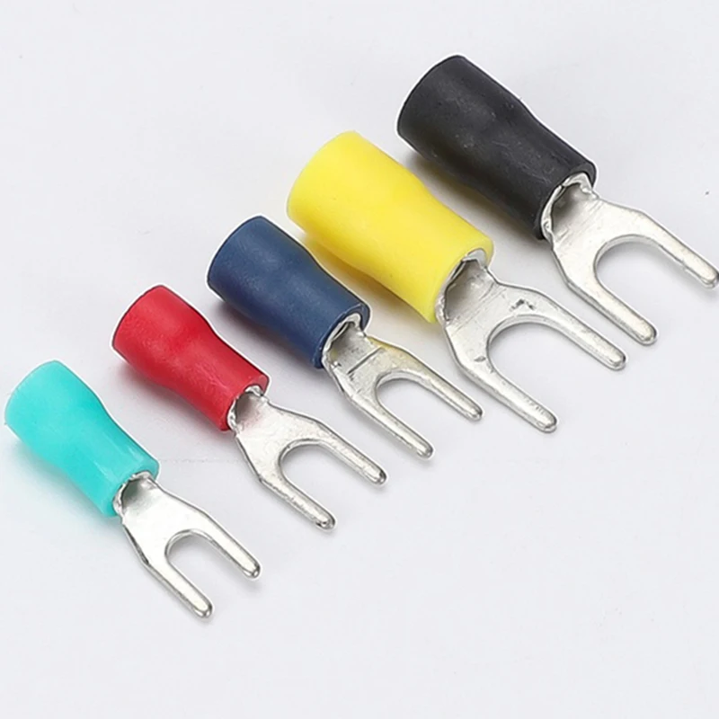 Fork Crimp Terminal Copper tin plating Insulated terminal block U-Type ...
