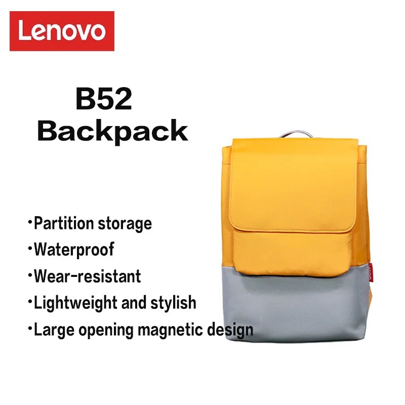 Lenovo-B52-Casual-Backpack-Partition-Storage-Large-opening-Magnetic ...