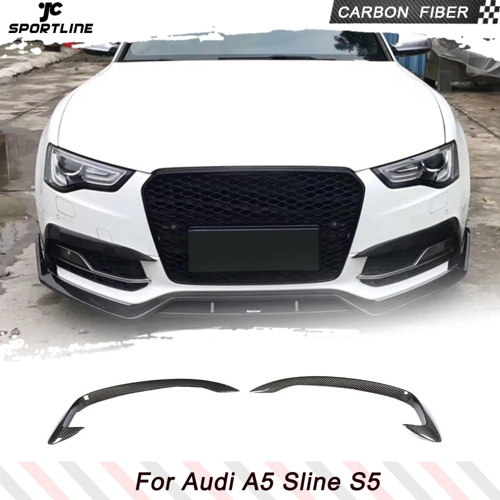 For Audi A5 Sline S5 2012 - 2016 Front Bumper Fog Lamp Canards Fins ...